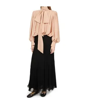 Chloé Lavalliere Collar Blouse