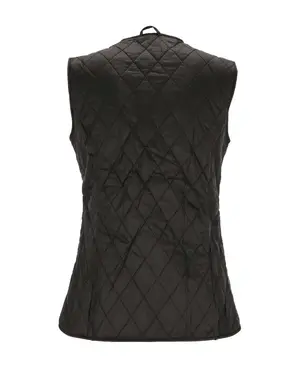 Barbour Zip-up V-neck Quilted Gilet - Black