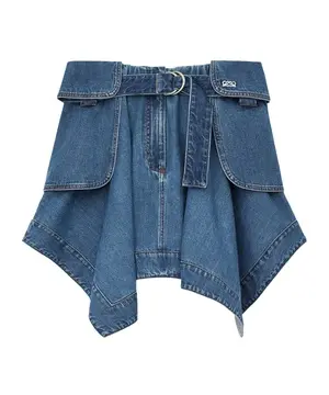 Loewe Denim Cargo Skirt - Blue