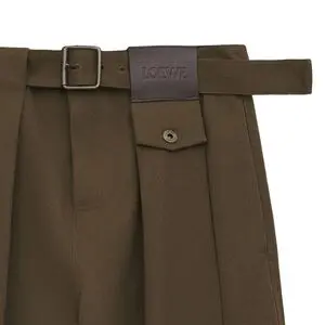 Loewe Cotton And Silk Straight-leg Trousers