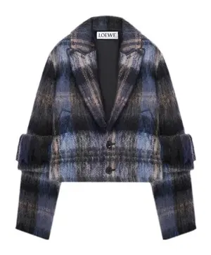 Loewe Jacket In Mohair And Wool Blend - Black