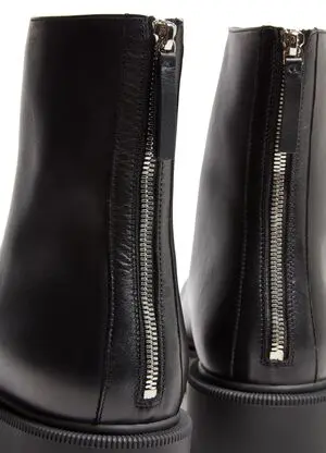 THE ROW Nobilis Leather Ankle Boots