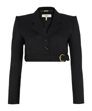 Chloé Cropped Blazer - Black