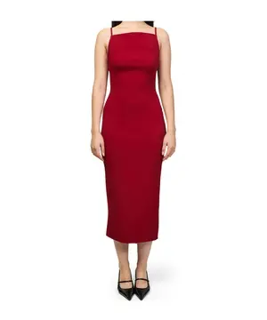 Givenchy Spaghetti Strap Mid-length Dress - Red