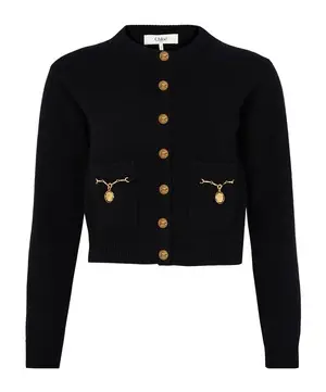 Chloé Buttoned Cardigan - Black