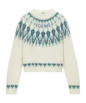 Loewe Embroidered Logo Wool Blend Sweater