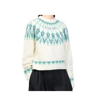 Loewe Embroidered Logo Wool Blend Sweater