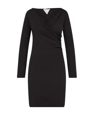 Bottega Veneta Short Dress With Long Sleeves - Black