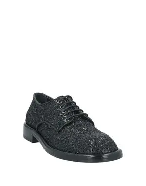 Agl Glittered Leather Lace-up Derby Shoes