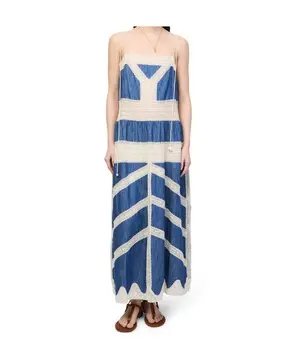 Zimmermann Awaken Denim Dress With Lace Details