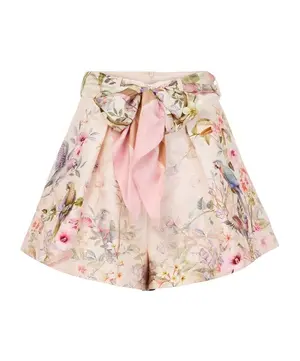 Zimmermann Printed Pattern Shorts - Nude