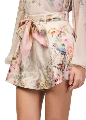 Zimmermann Printed Pattern Shorts - Nude