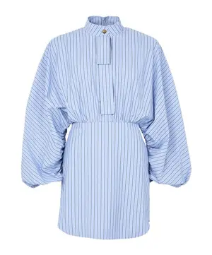 Zimmermann Striped Mini Dress With Puffed Sleeves