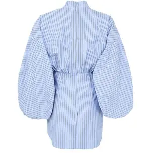 Zimmermann Striped Mini Dress With Puffed Sleeves