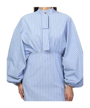 Zimmermann Striped Mini Dress With Puffed Sleeves