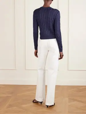 Ralph Lauren Cable Knit Cropped Cardigan