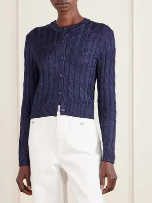 Ralph Lauren Cable Knit Cropped Cardigan