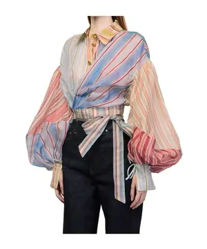 Zimmermann Rebellion Striped Blouse