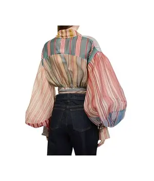 Zimmermann Rebellion Striped Blouse
