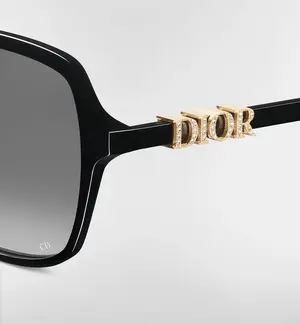 Dior Full Rimmed Sunglasses With Gold Tone Embellishments