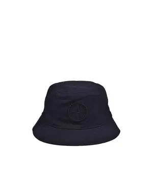 Stone Island Compass-embroidery Bucket Hat - Blue