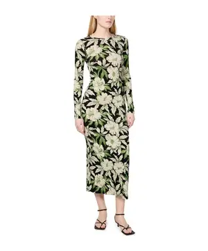 Loewe Long-sleeved Floral Print Maxi Dress