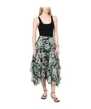 Loewe Floral Print Midi Skirt