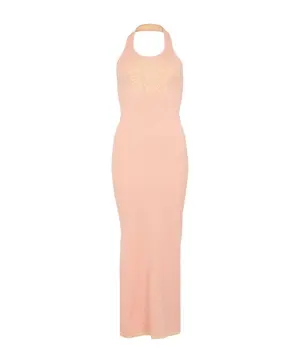 Loewe Sleeveless Letter Print Vest Dress - Nude