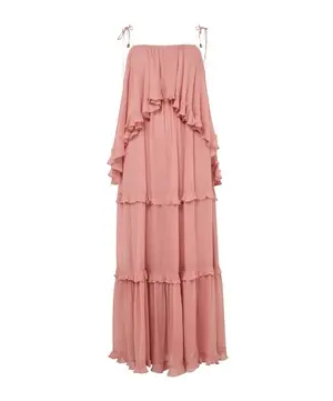 Zimmermann Luna Ruffled Dress - Pink