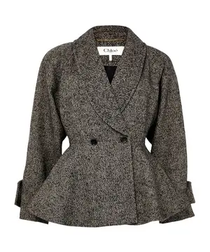 Chloé Short Double-breasted Coat - Black