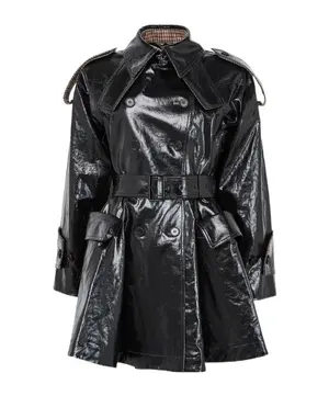 Chloé Coated Linen Coat - Black