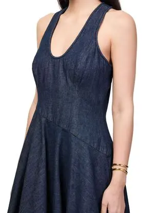 Zimmermann Denim Dress With Plunging Neckline