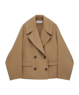 Loewe Wool Short Coat - Brown