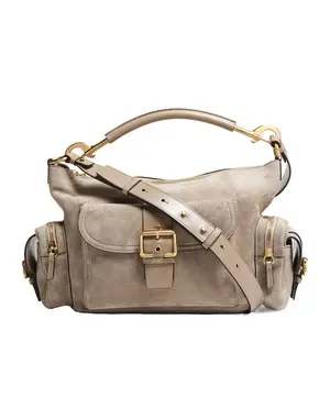 Chloé Engraved Logo Camera Shoulder Bag - Nude