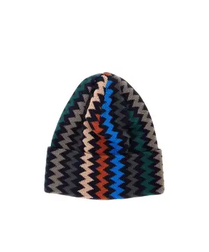 Missoni Zig Zag Patterned Beanie - Black