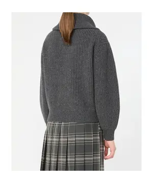 Max Mara Wool Quarter Zip Sweater