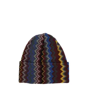 Missoni Zig Zag Knitted Beanie - Brown