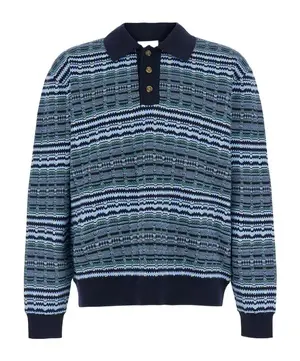 Drole De Monsieur Patterned Long-sleeve Sweater