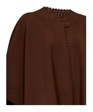Ermanno Scervino Scalloped Trim Cape - No