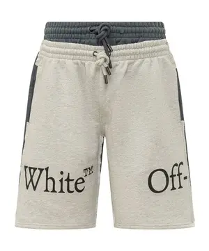 Off-White Drawstring Shorts - Grey