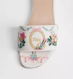 Dior Qixi Medallion Slide Sandals