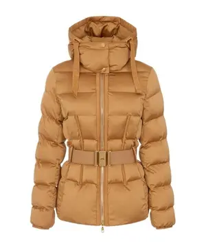 Elisabetta Franchi Down Jacket In Voile Fabric