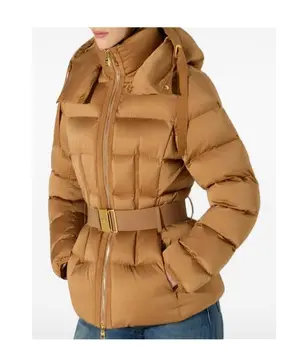 Elisabetta Franchi Down Jacket In Voile Fabric