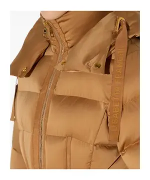 Elisabetta Franchi Down Jacket In Voile Fabric