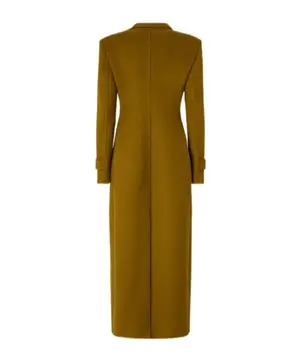 Pinko Long Coat In Wool-blend Cloth