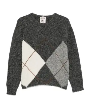 SEMICOUTURE Semi Couture Keira Argyle Knitted Sweater - Grey