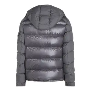 Moncler Maya Zip-up Hooded Jacket - Light Gray