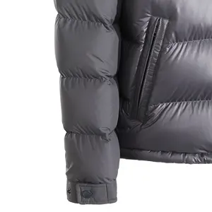 Moncler Maya Zip-up Hooded Jacket - Light Gray