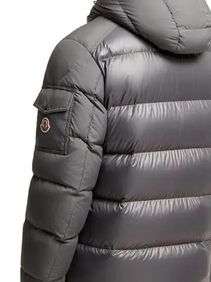 Moncler Maya Zip-up Hooded Jacket - Light Gray