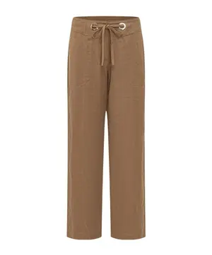 Ba&sh High-waisted Wide-leg Trousers - Beige